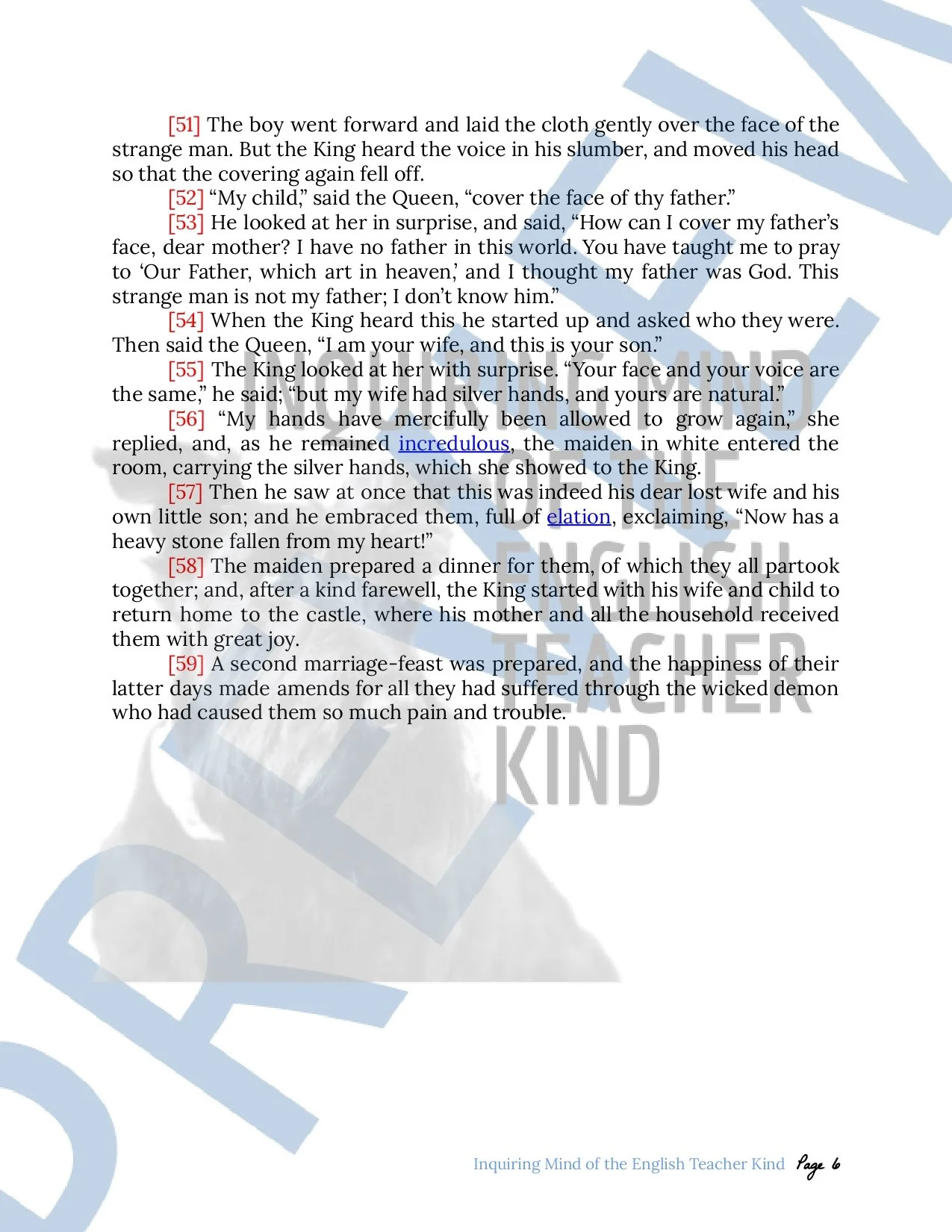 "The Girl Without Hands" Quiz, Close Reading Worksheet, and Vocabulary ...