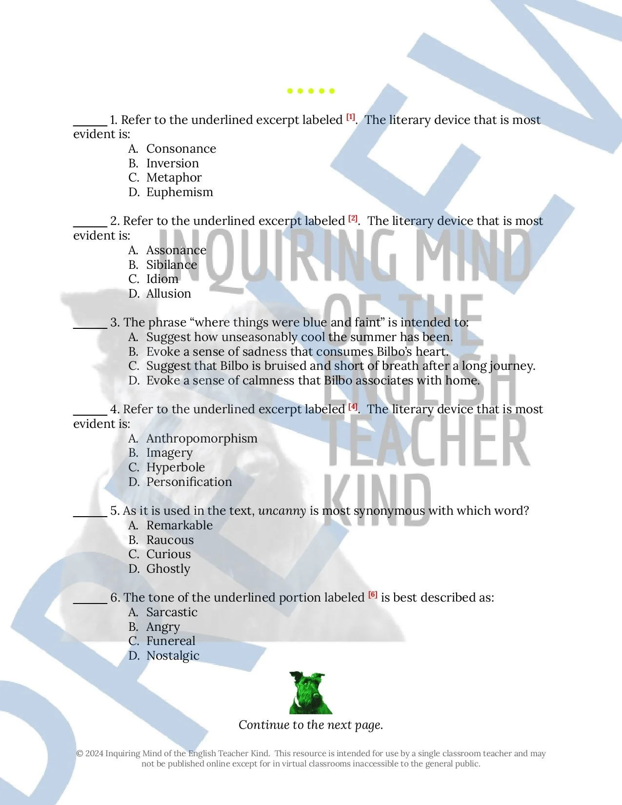 The Hobbit Quiz, Close Reading, and Vocabulary Games Bundle (Chapters 3 ...