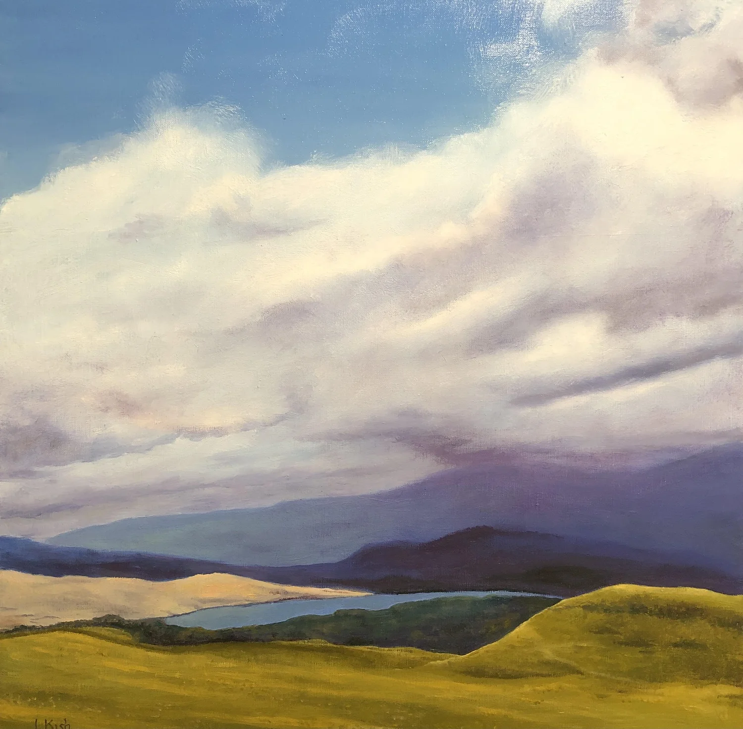 Landscape artist in northeastern Pennsylvania, painting in oils, drawn ...