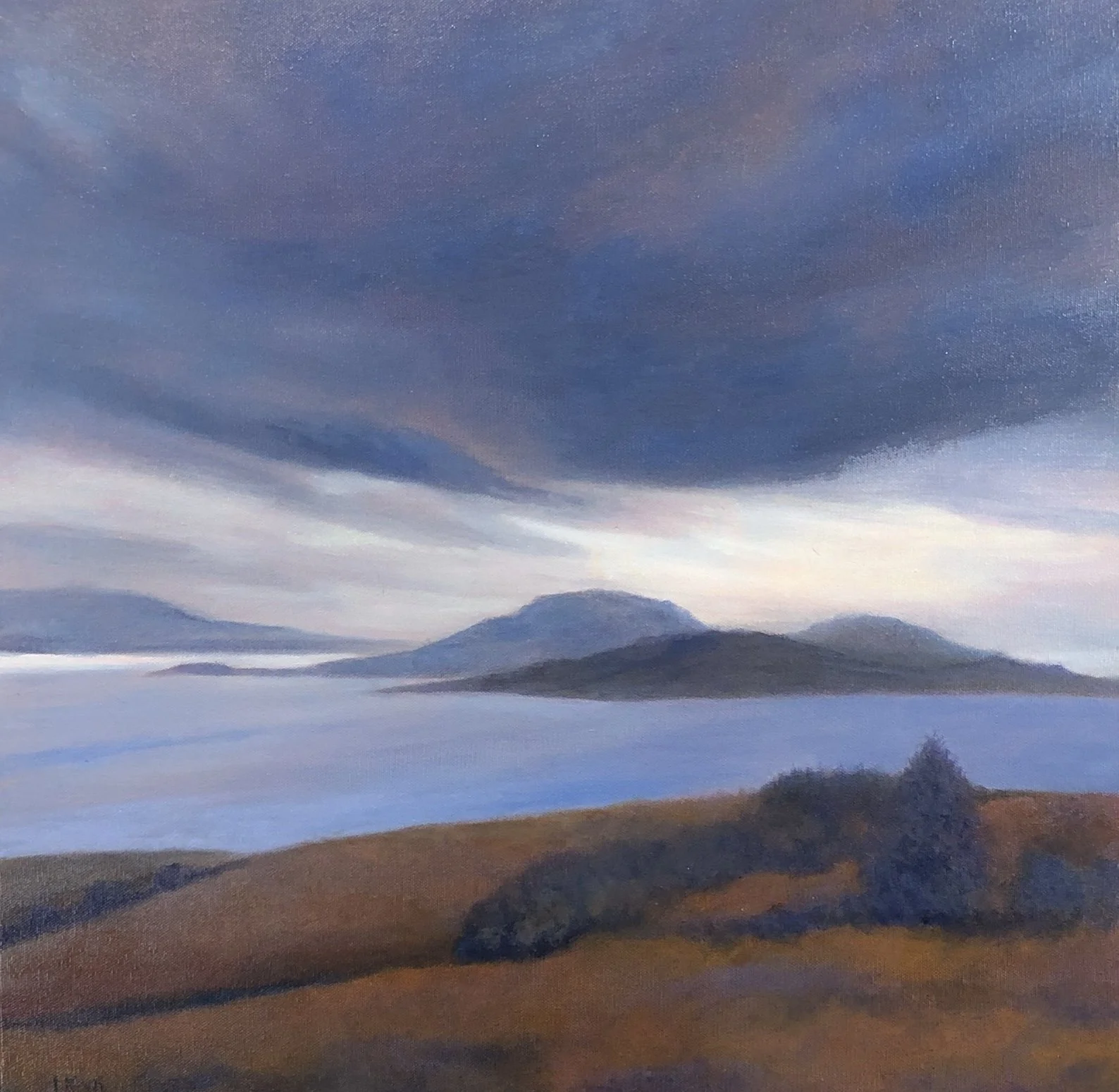 Landscape artist in northeastern Pennsylvania, painting in oils, drawn ...