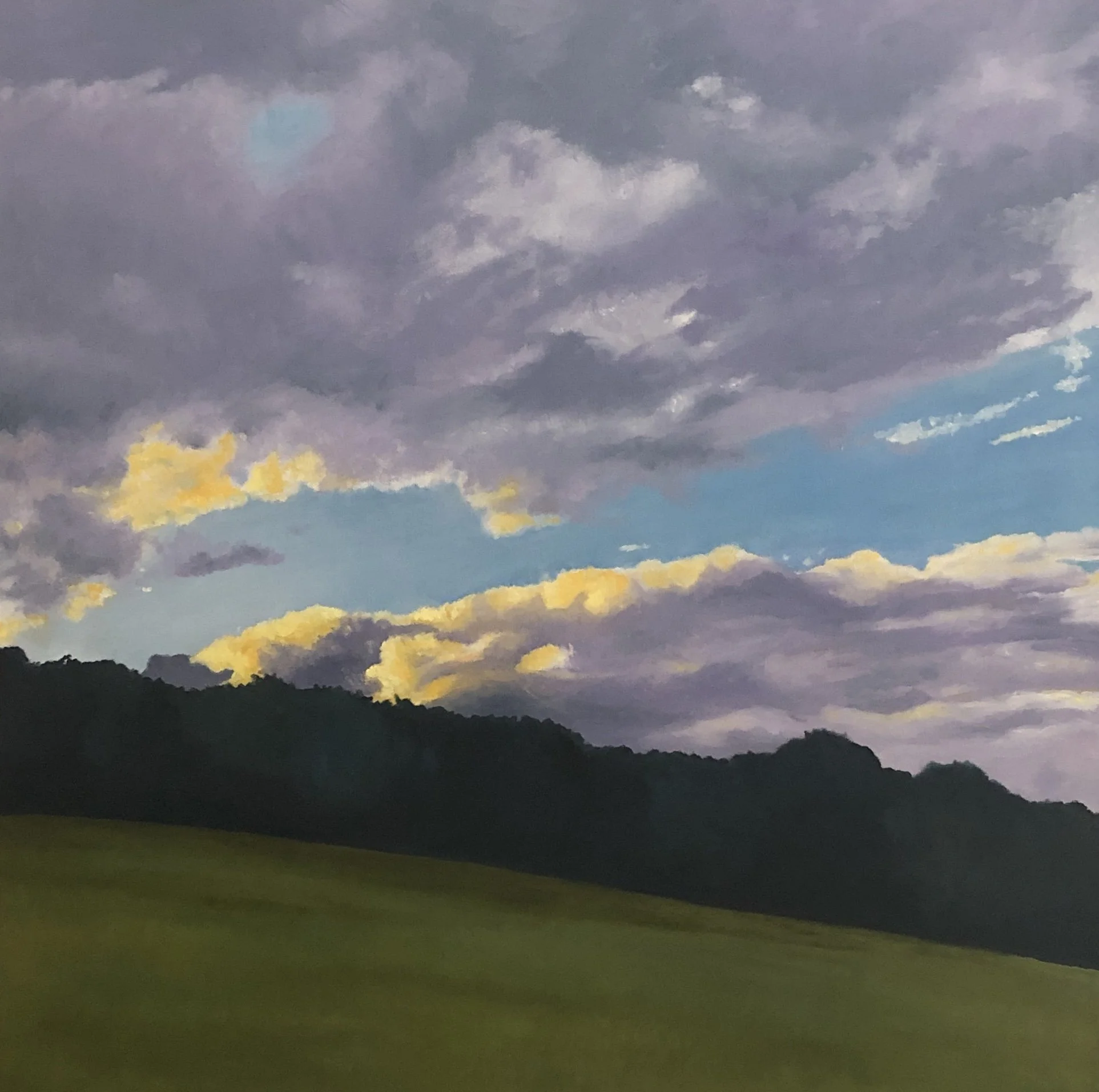 Landscape artist in northeastern Pennsylvania, painting in oils, drawn ...