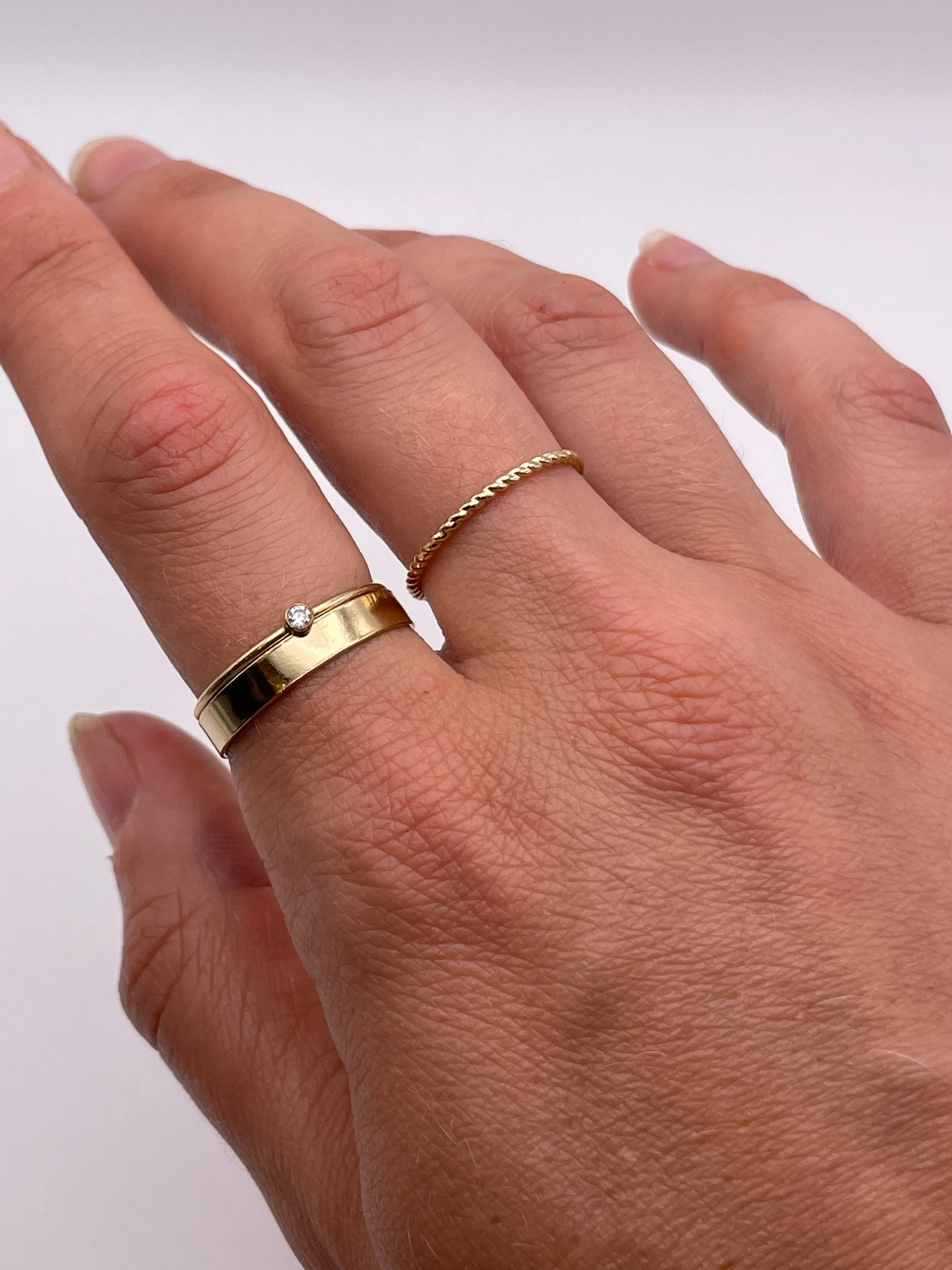 Hammered Ring — Gold n Blooms