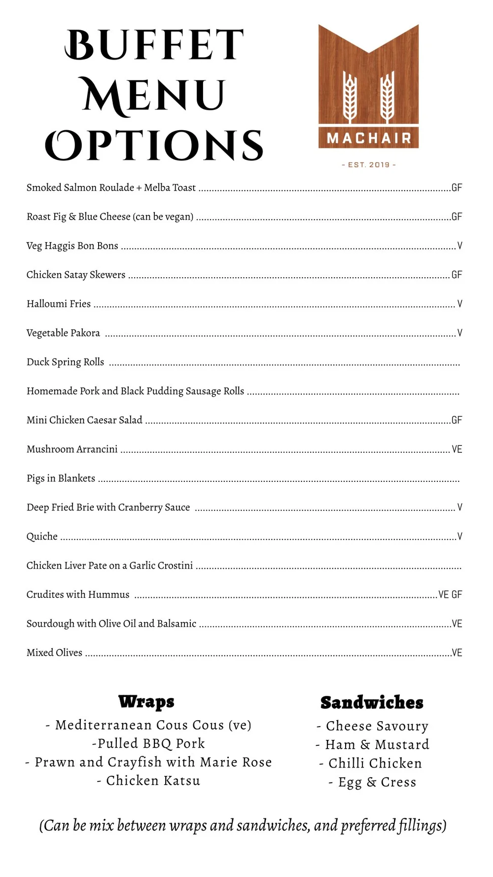 Function Hire — The Machair Bar