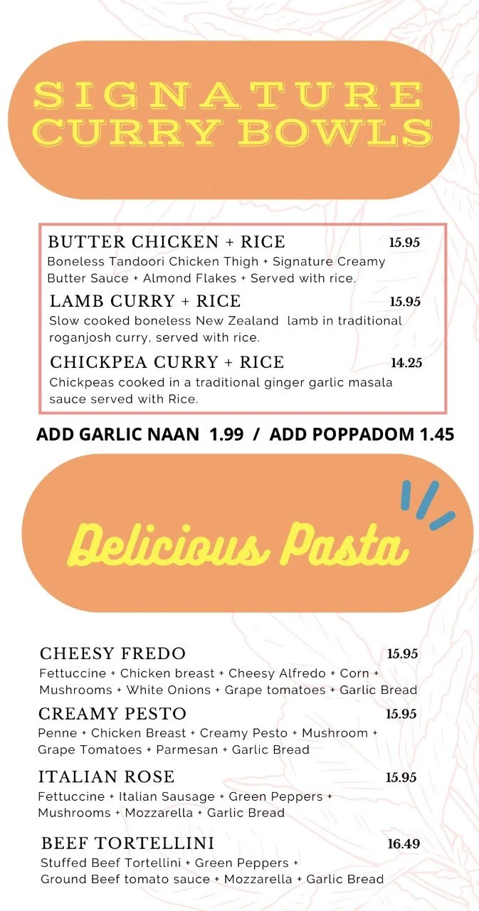 Menu — Nove Nine Diner