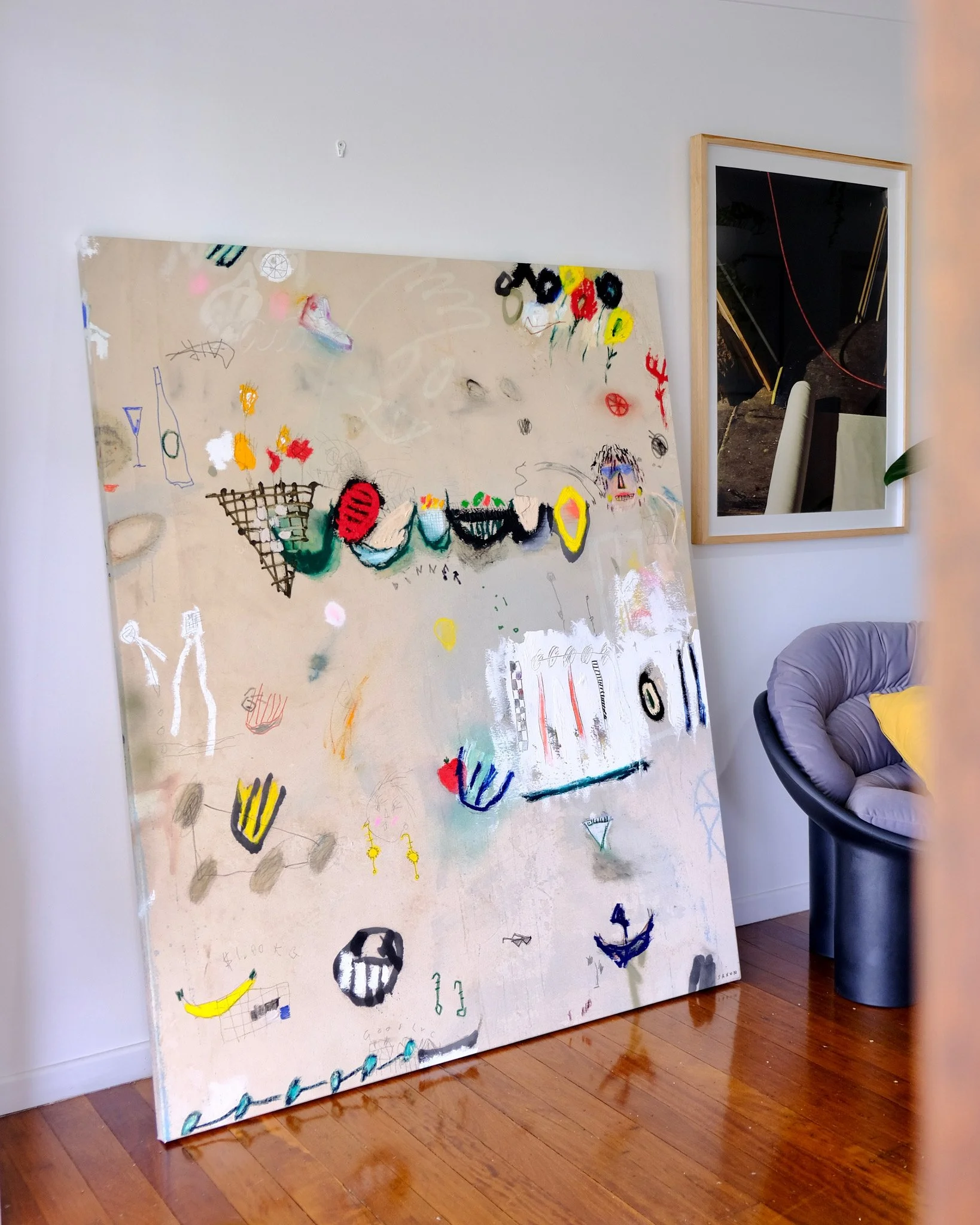 Abstract minimalist brutalist artworks by Saxon Quinn