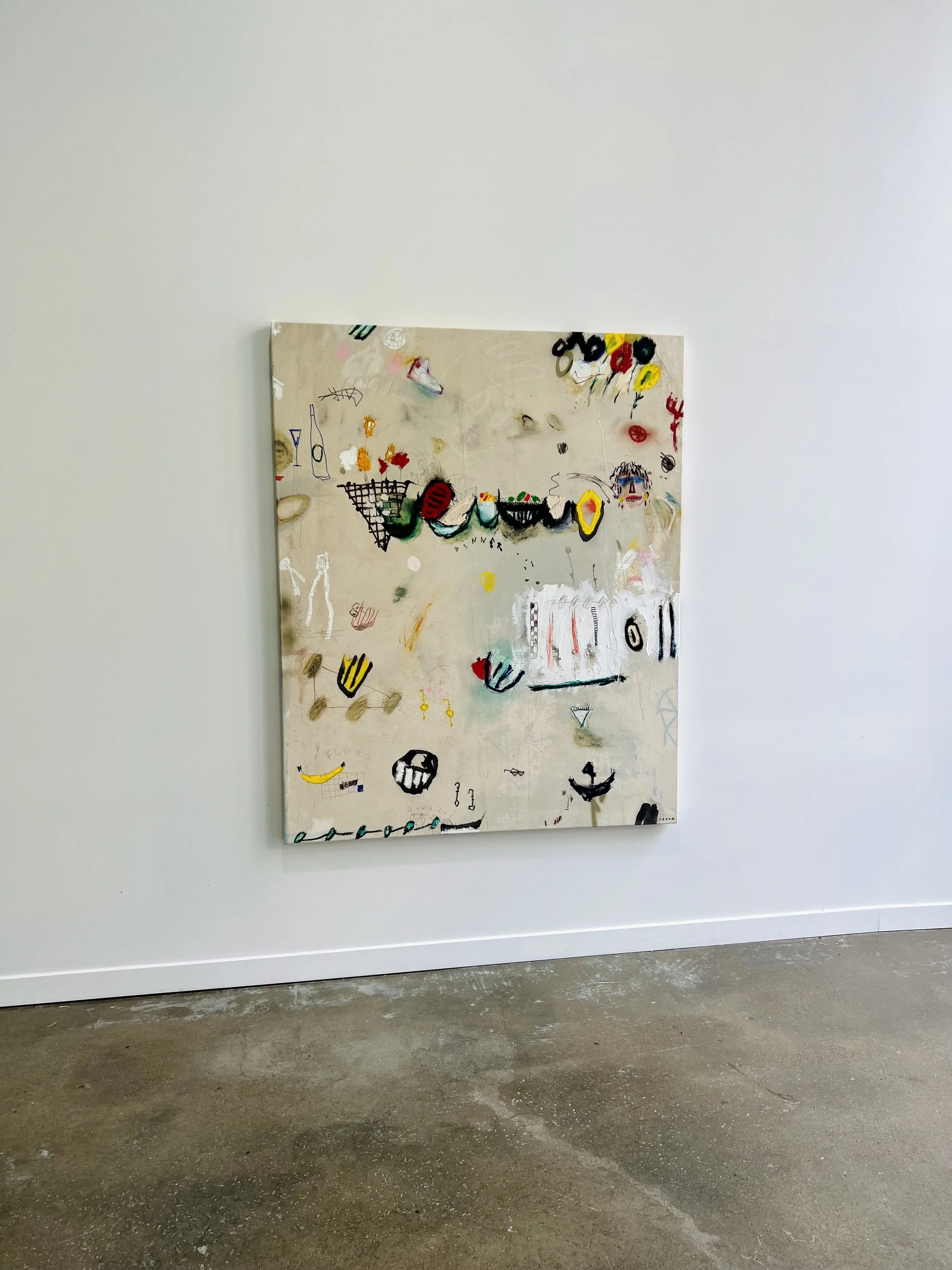 Abstract minimalist brutalist artworks by Saxon Quinn