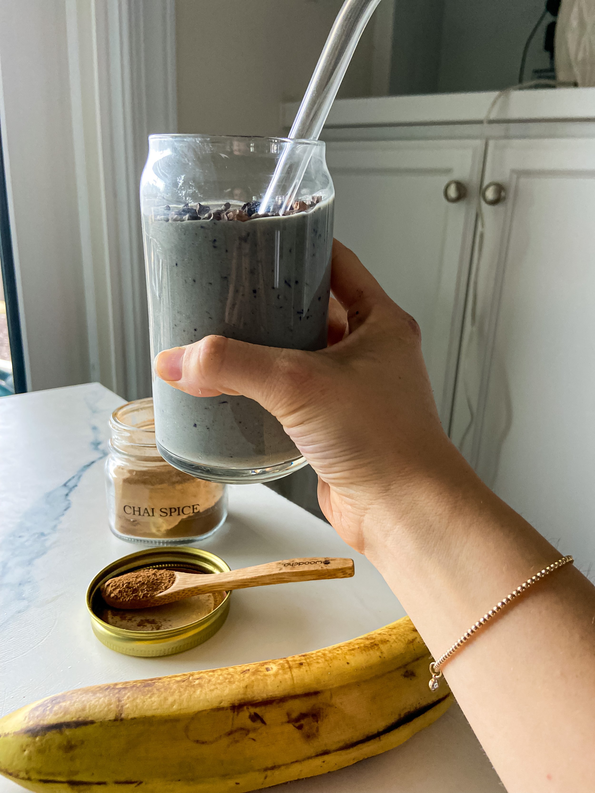 Blueberry Chai Bliss Smoothie — Kate's Clean Eats