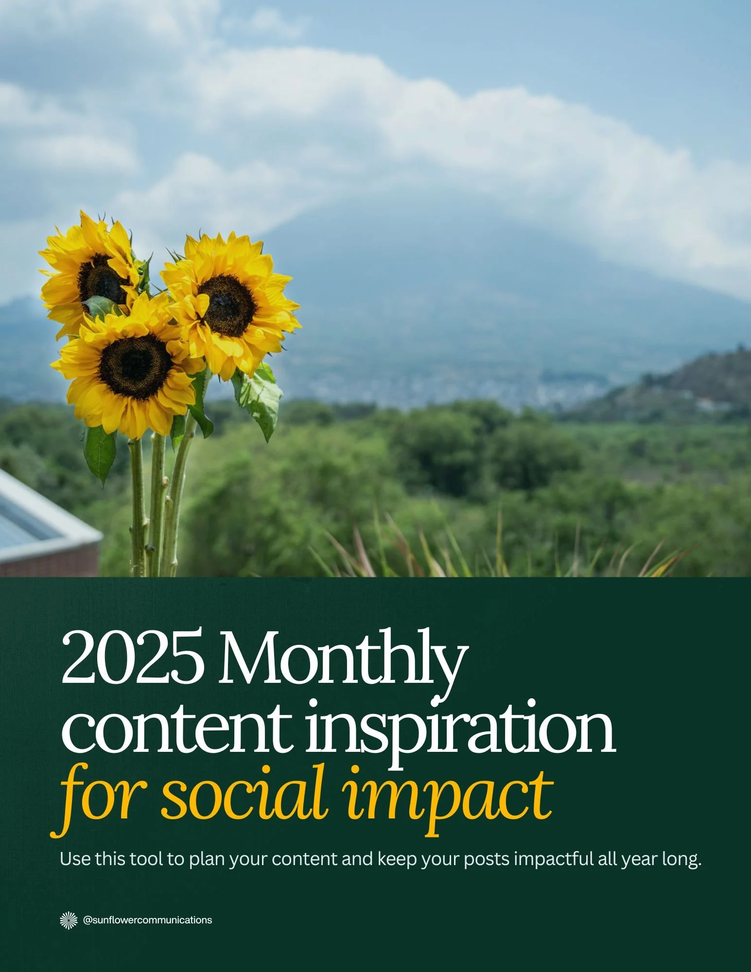 2025 Monthly Content Themes for Social Impact — Sunflower Communications