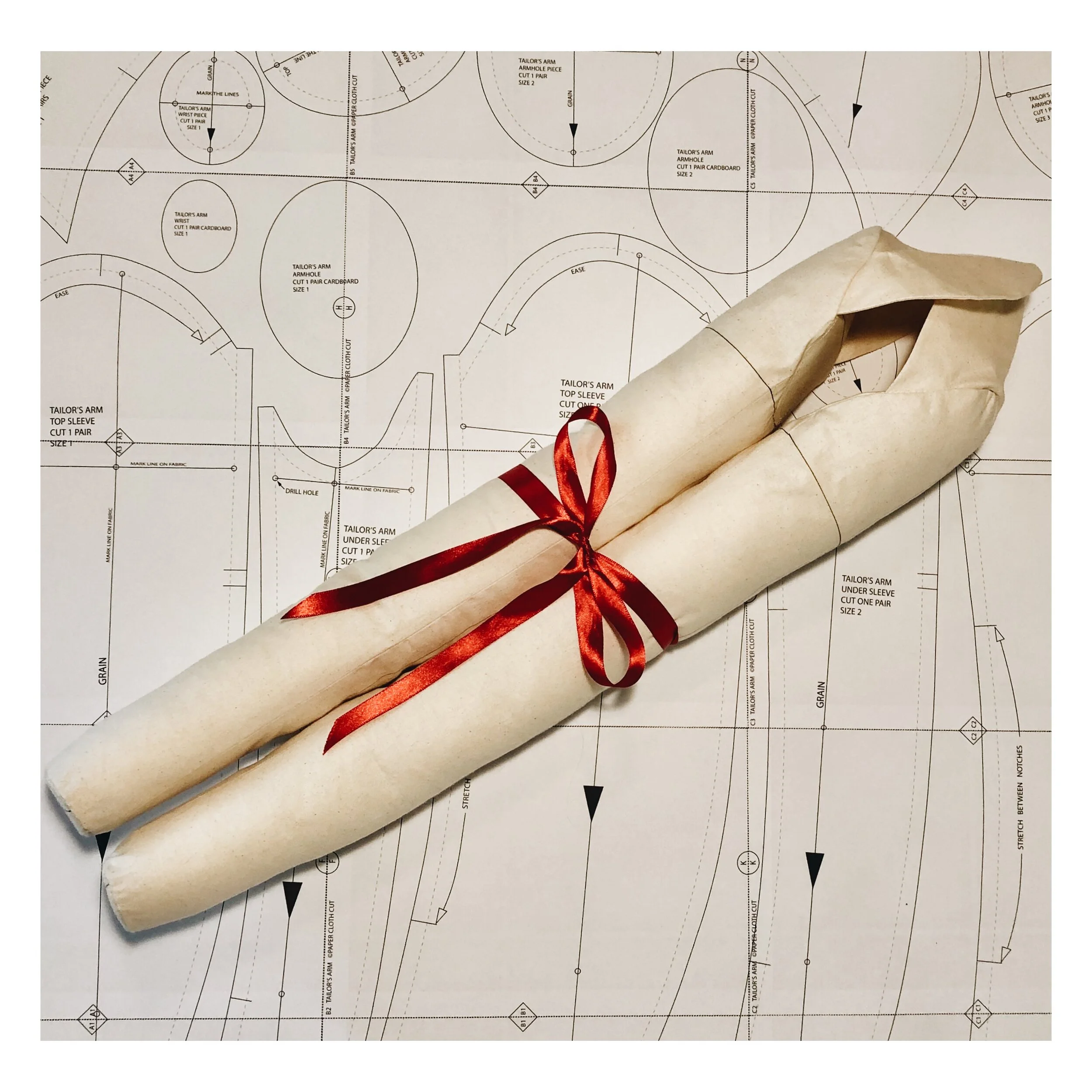 Tailor's Arm Sewing Pattern PDF — Paper Cloth Cut