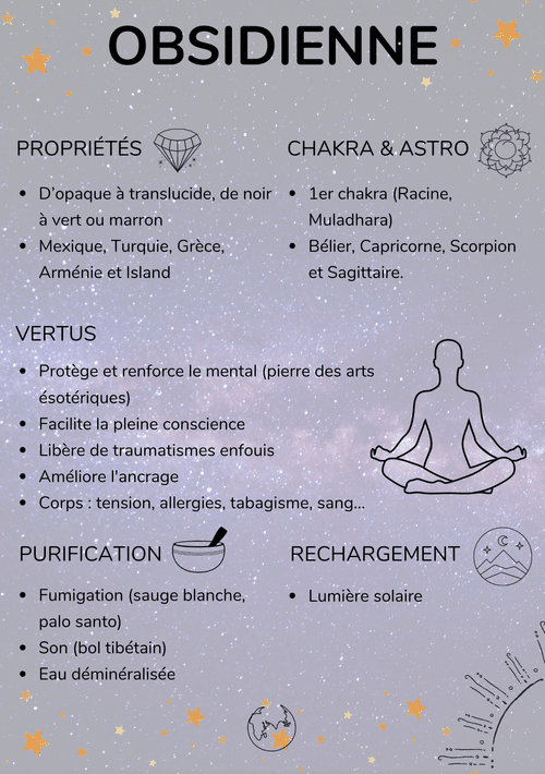 Obsidienne : Vertus, propriétés et bienfaits — Le Palissandre