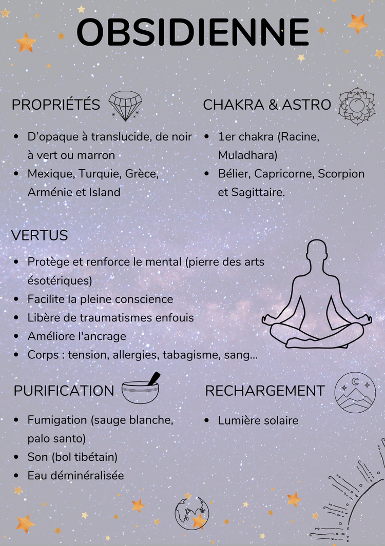 Obsidienne : Vertus, propriétés et bienfaits — Le Palissandre