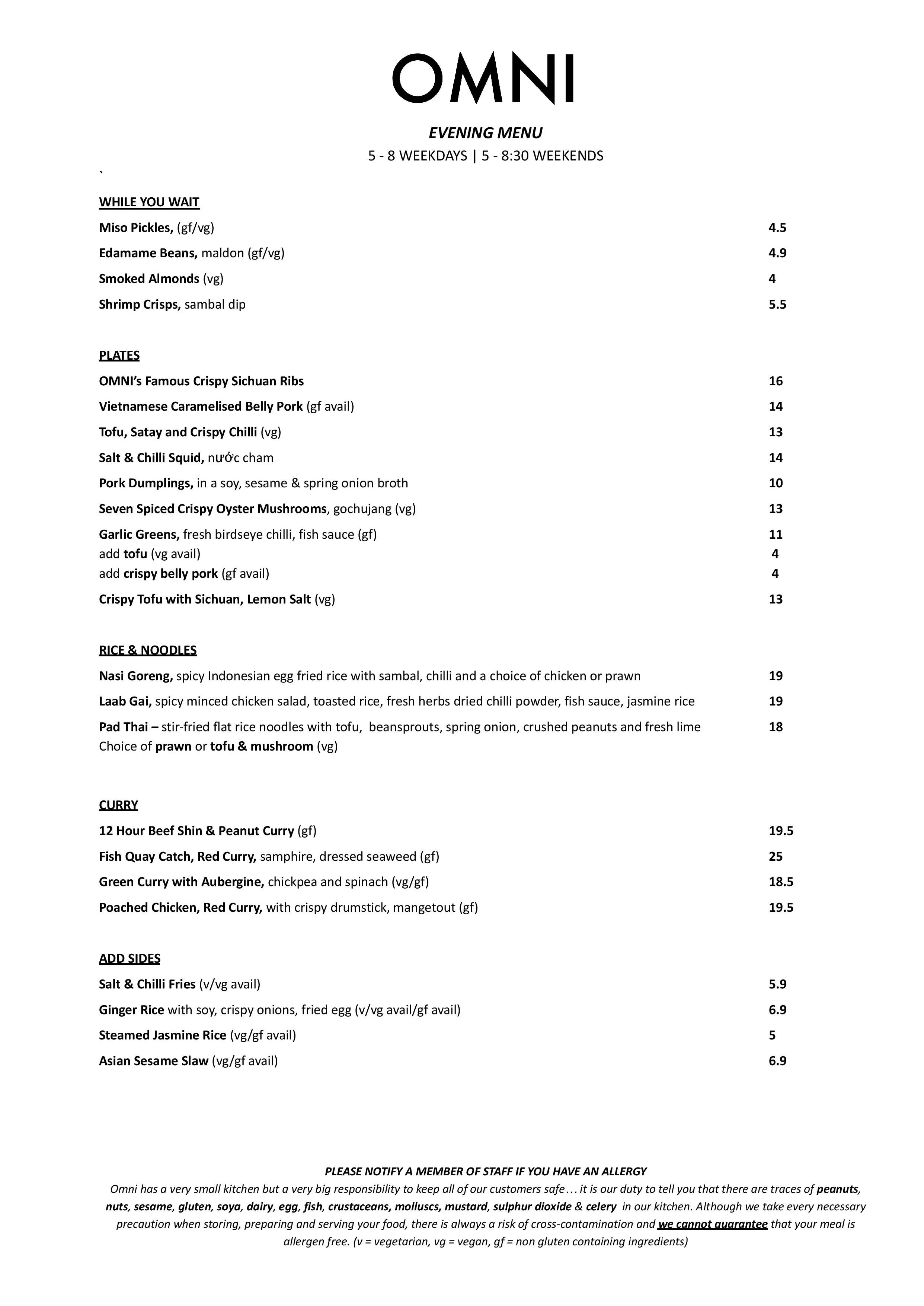 Menu — OMNI