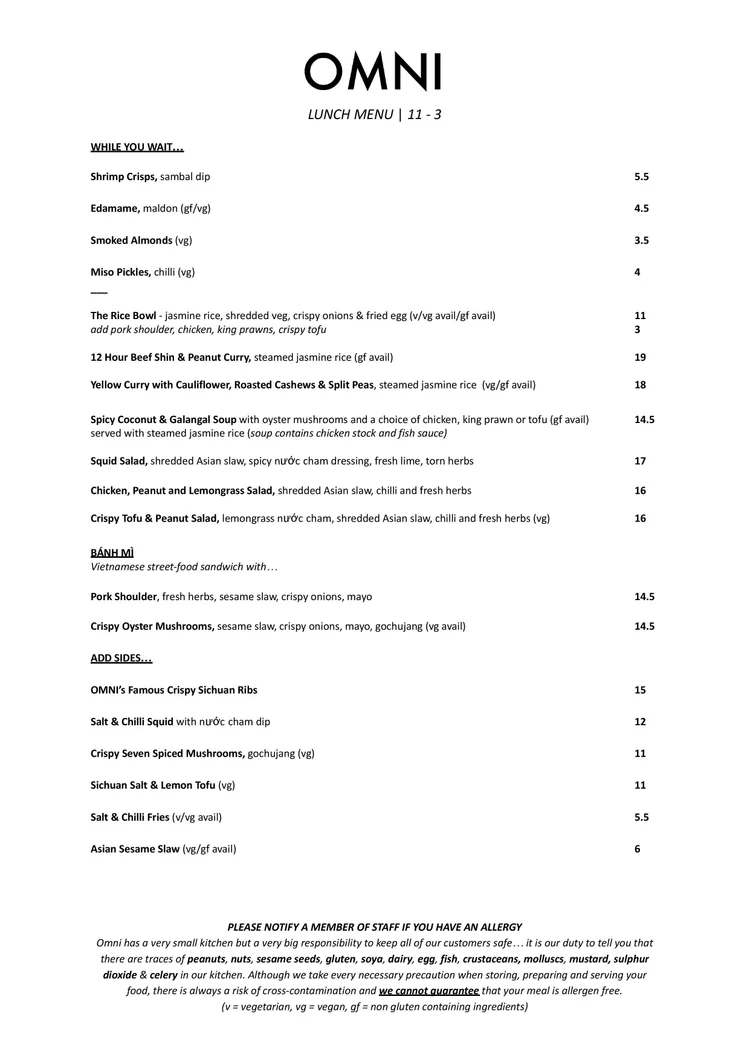Menu — OMNI