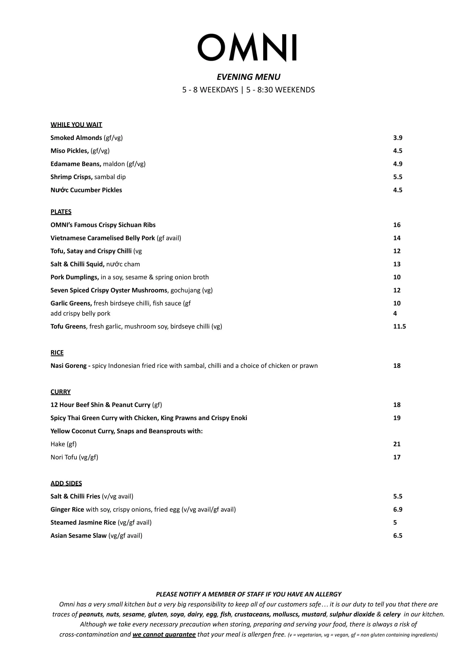 Menu — OMNI