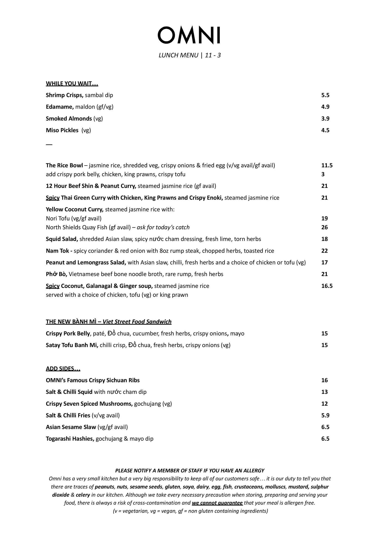 Menu — OMNI