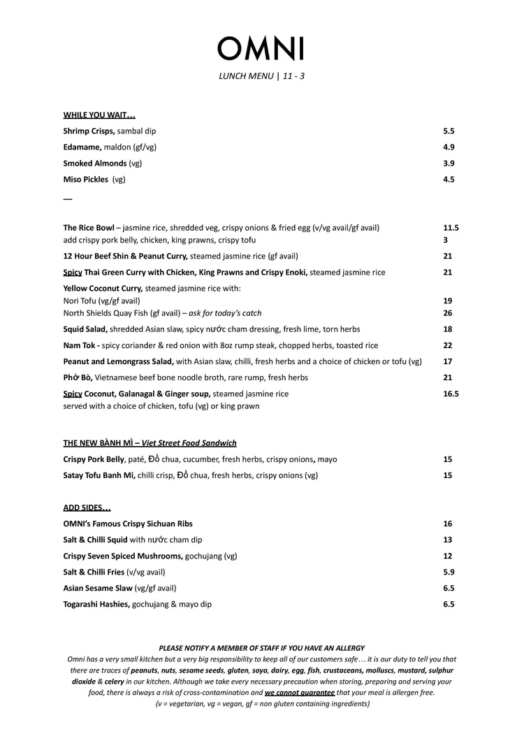 Menu — OMNI