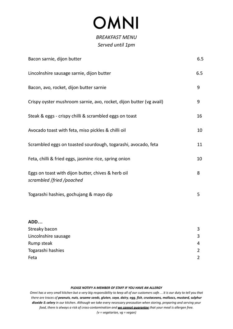 Menu — OMNI