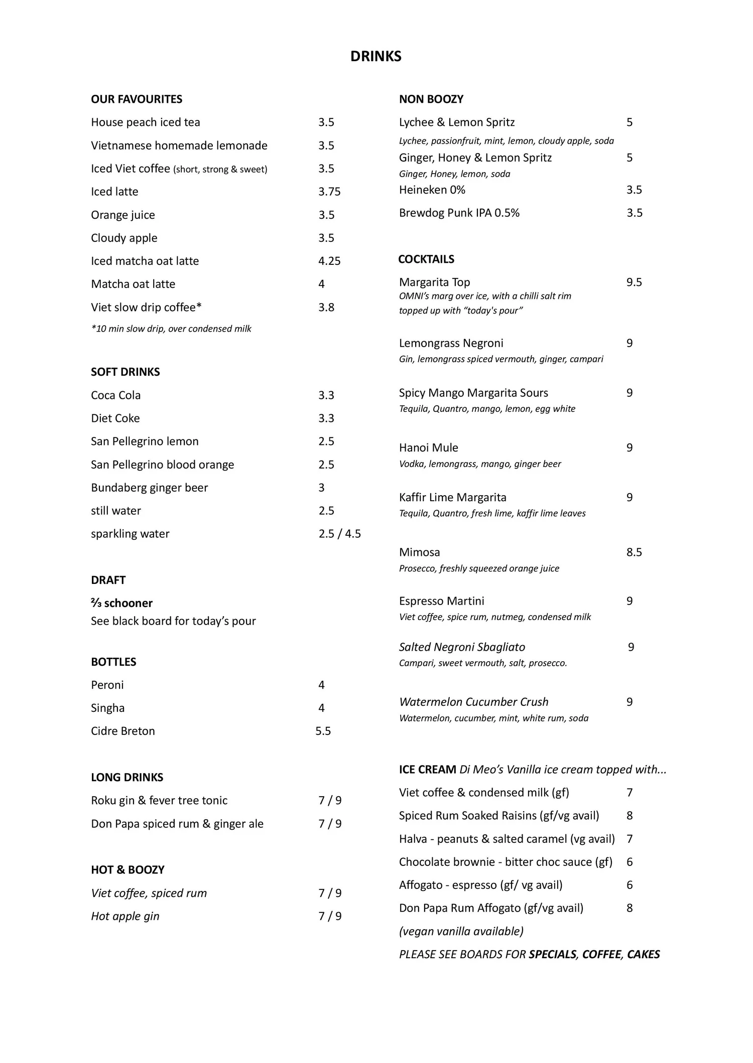 Menu — OMNI