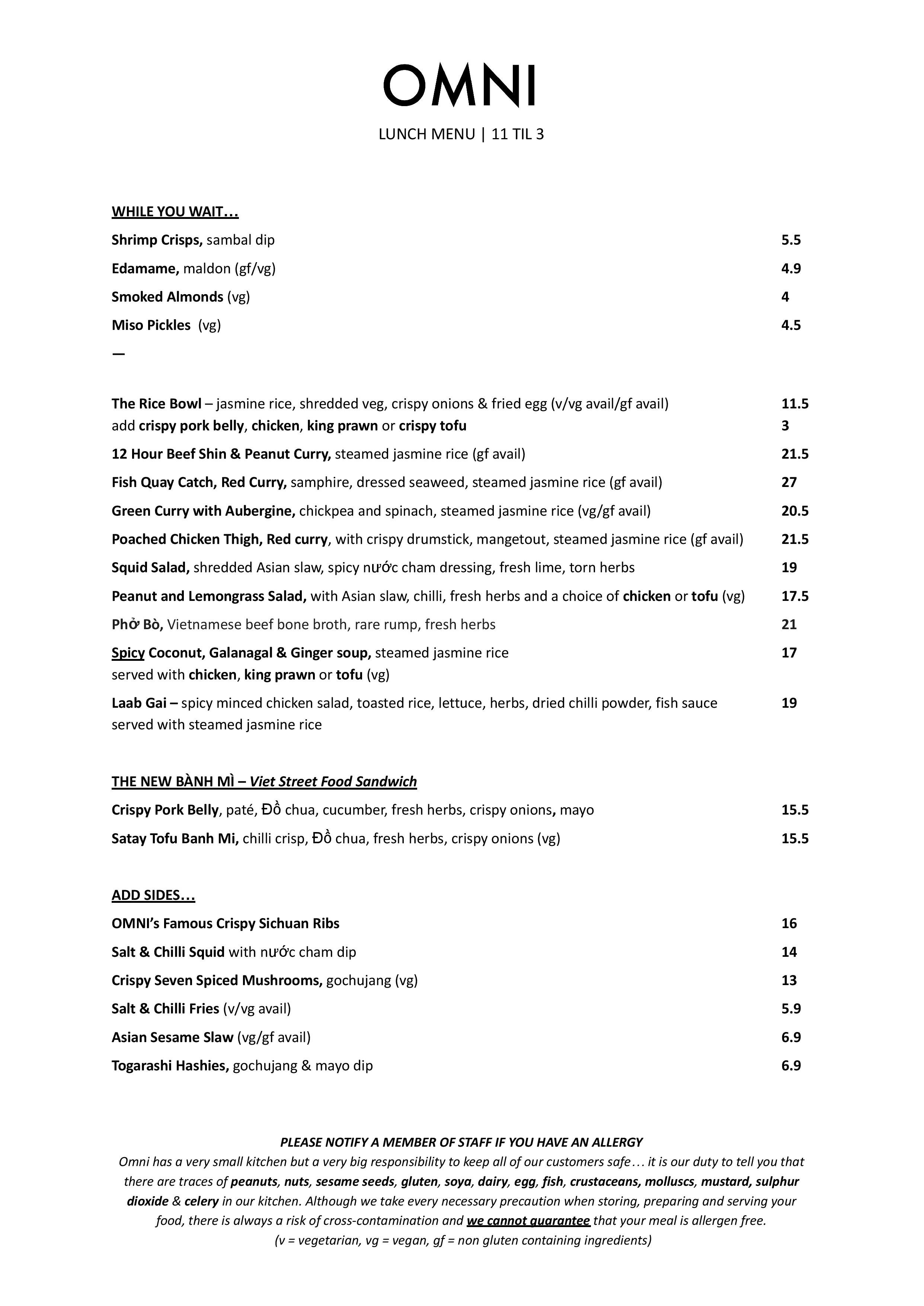 Menu — OMNI