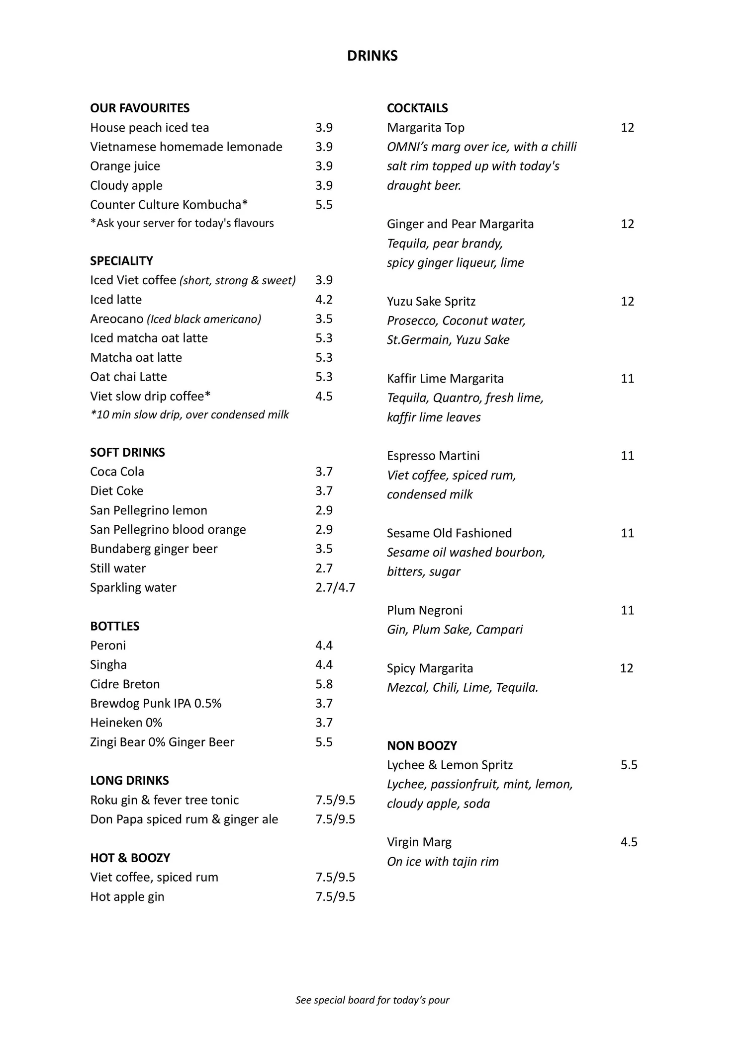 Menu — OMNI