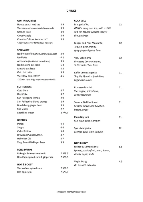 Menu — OMNI