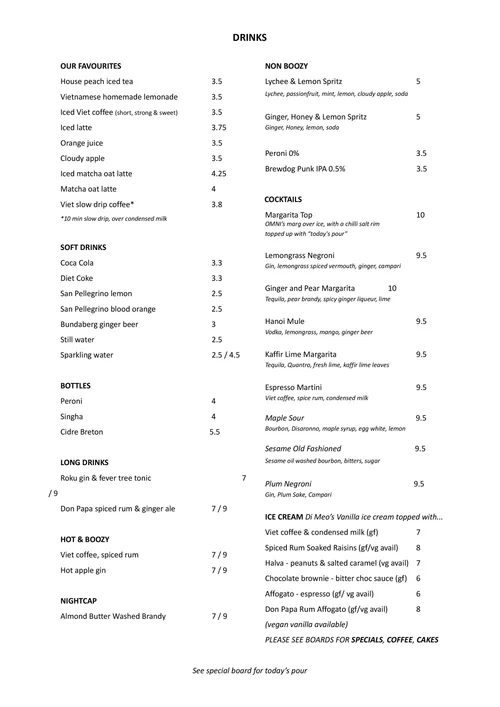 Menu — OMNI