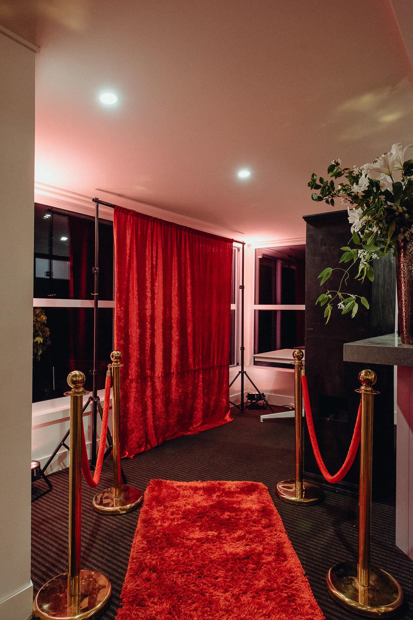 Red Carpet & Gold Bollards — Gravity Events