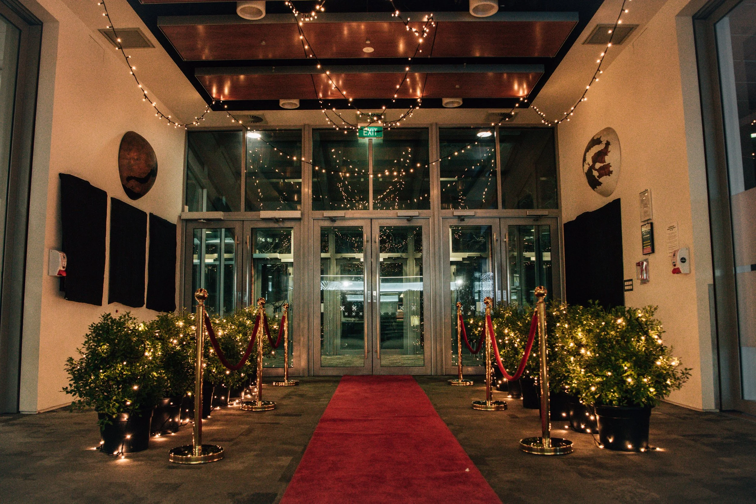 Red Carpet & Gold Bollards — Gravity Events