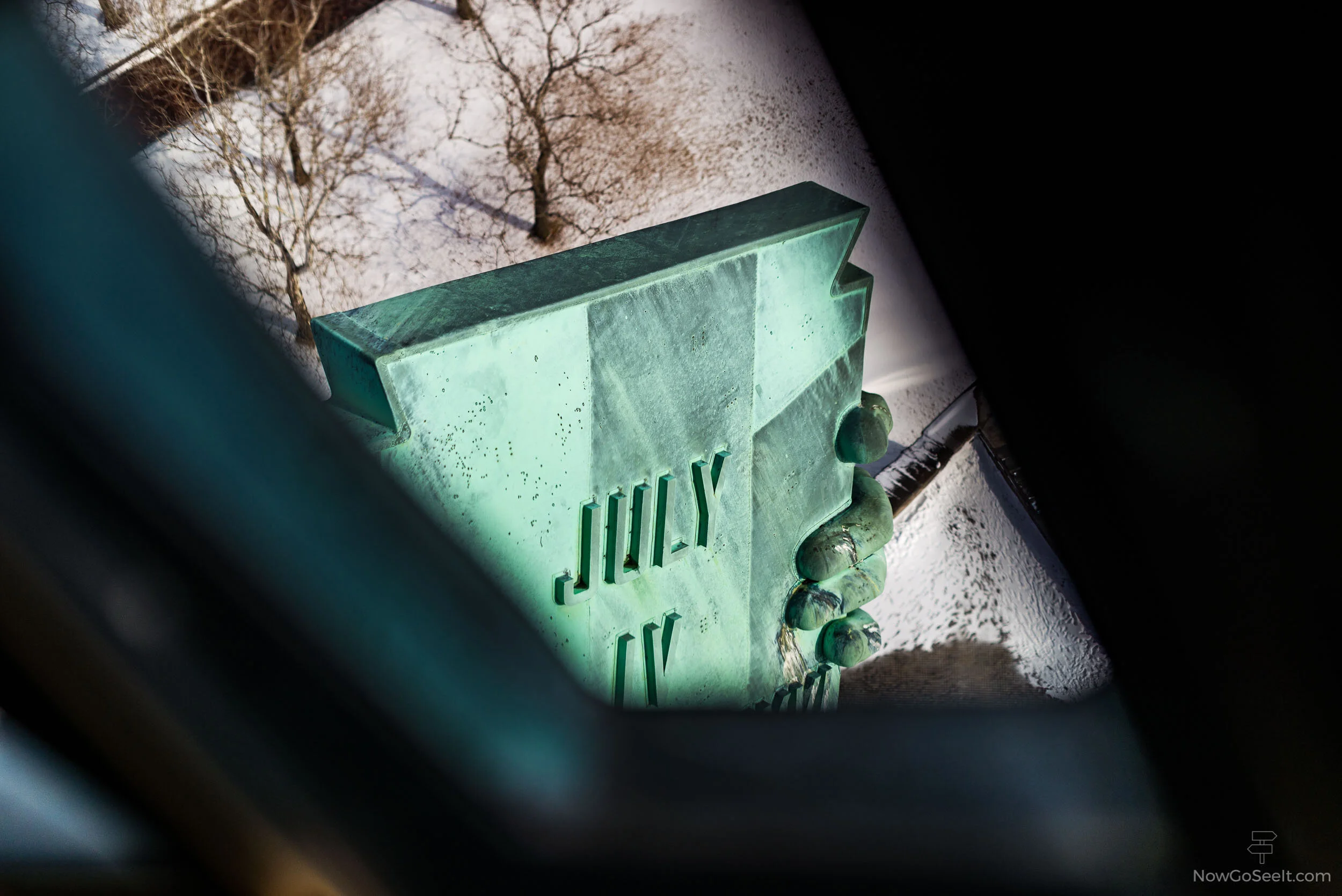 Inside the Statue of Liberty