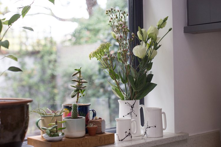 Twig Bone China Quarter Pint Jug, London Plane Tree, Monochrome Jug ...