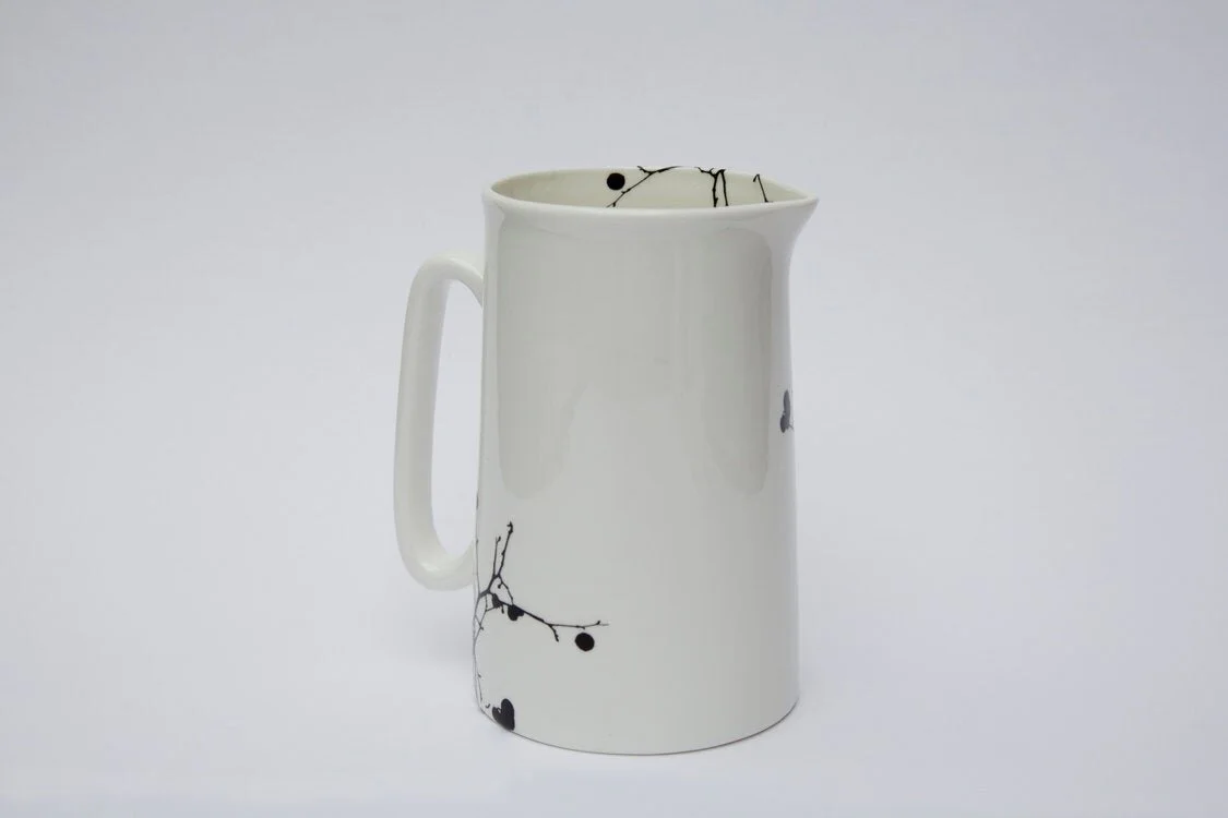 Twig Bone China Quarter Pint Jug, London Plane Tree, Monochrome Jug ...