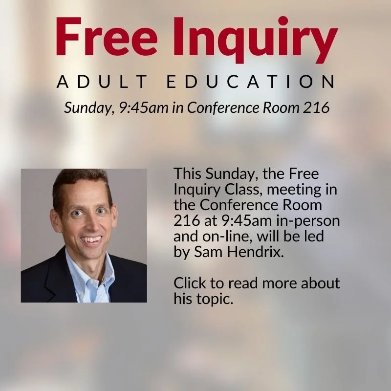 Free Inquiry Class - March 12 — Western Presbyterian Church