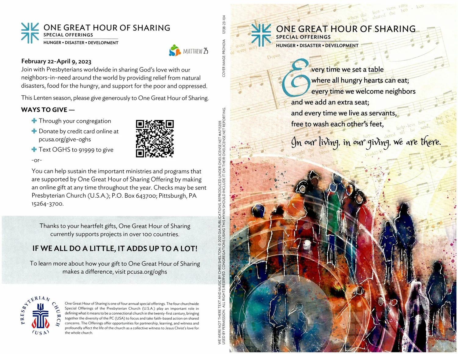 One Great Hour of Sharing — Western Presbyterian Church