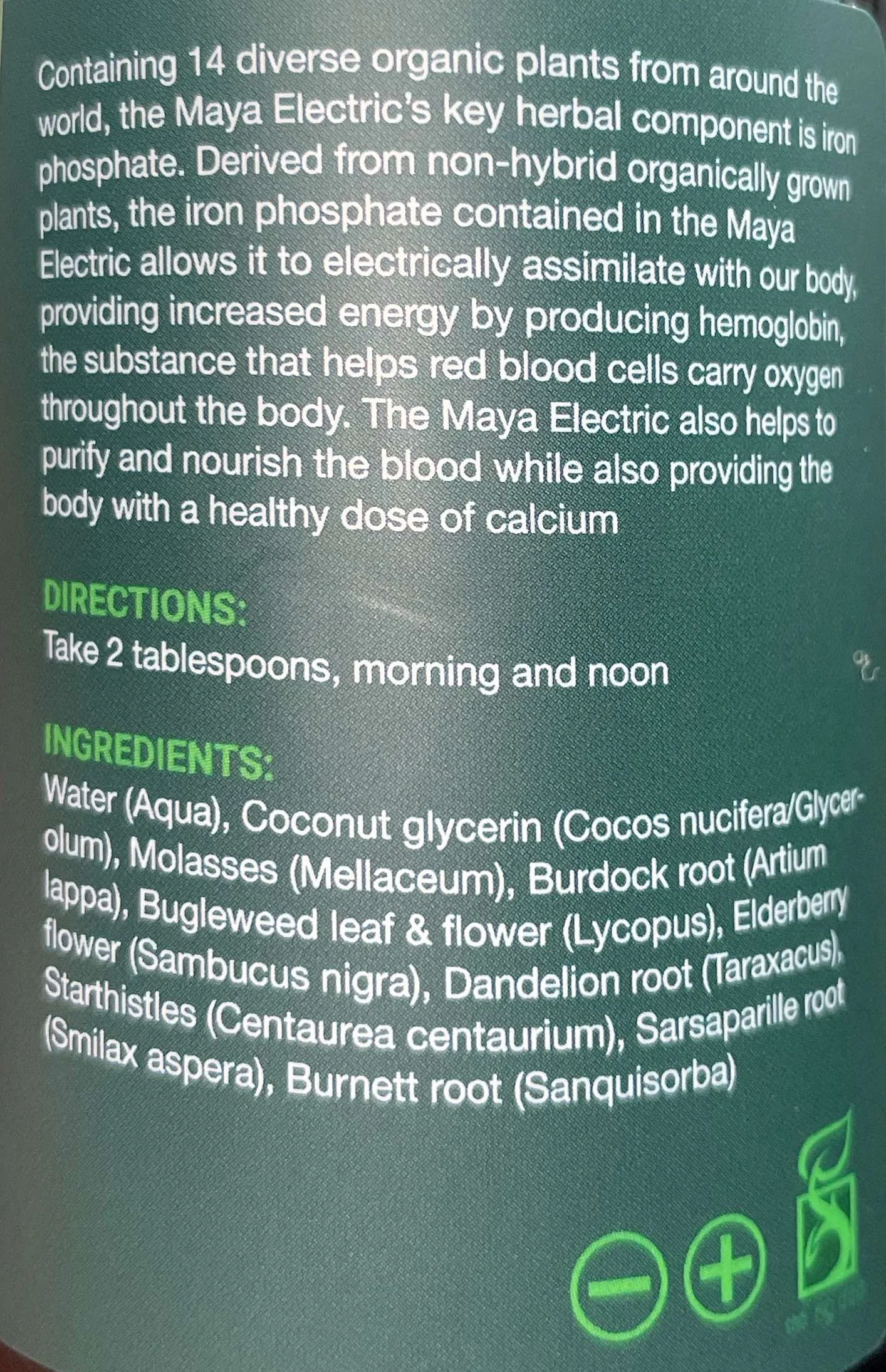 Maya Electric- Natural vegetation cell Food (A Product of Dr.Sebi)