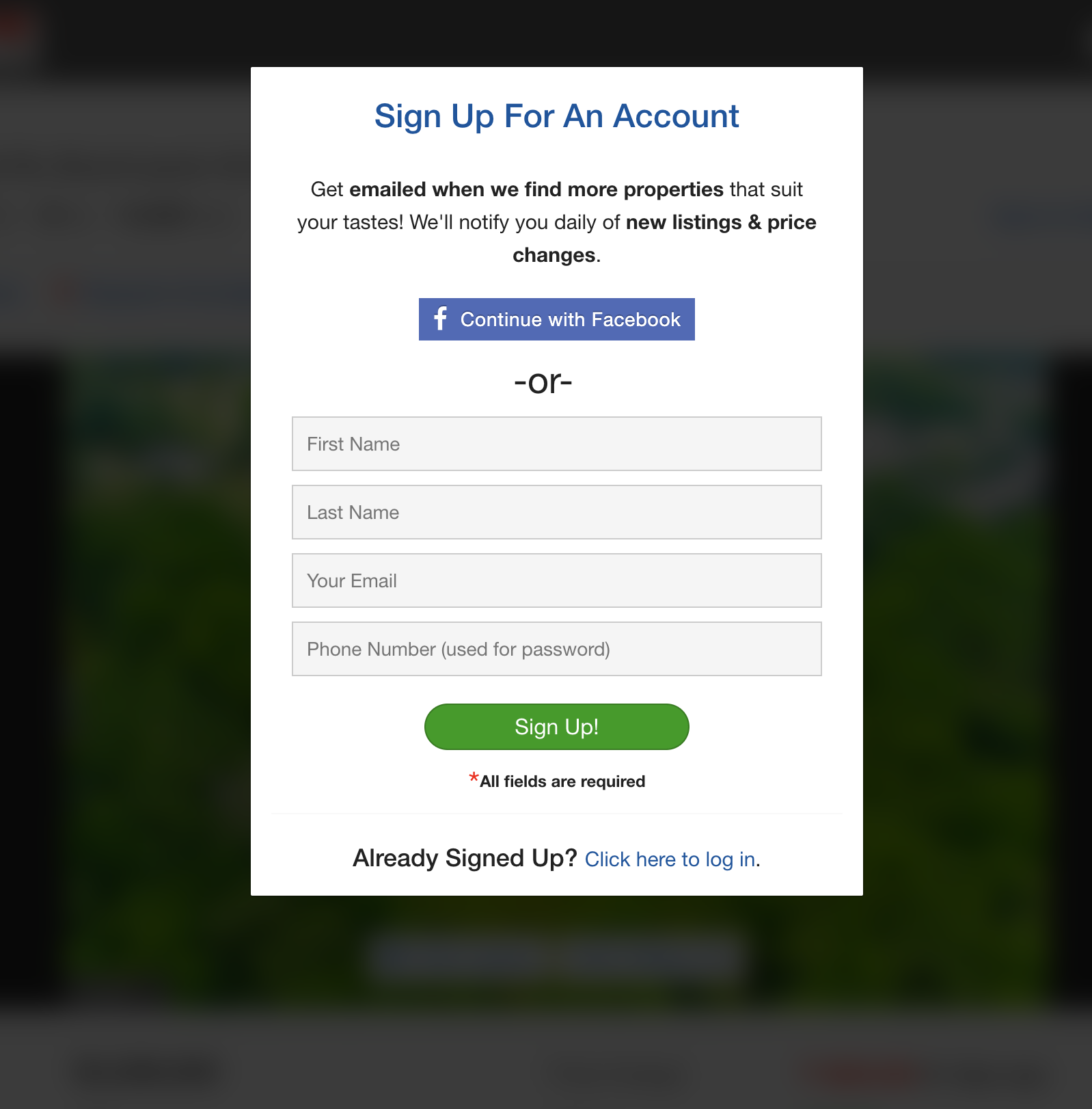 Modernize your Real Geeks sign up forms