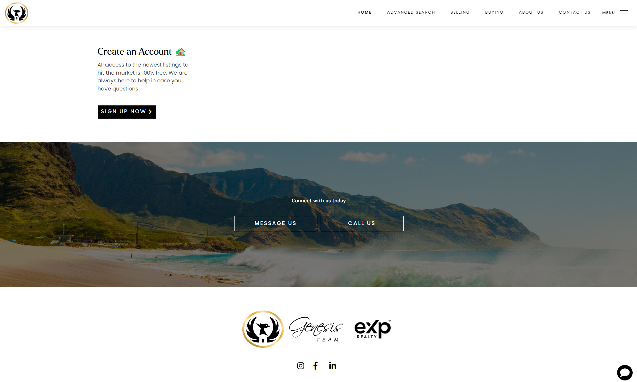 Real Geeks Website Example | Genesis Team