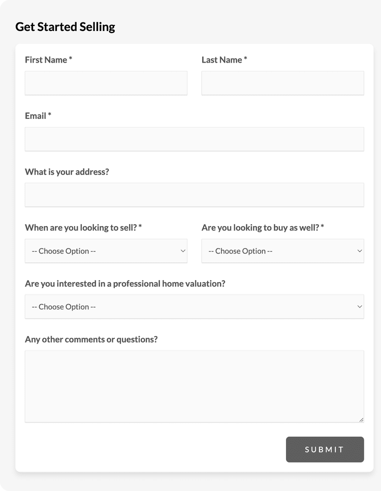 Free Custom Real Geeks Forms Ready to Embed in 2 Minutes