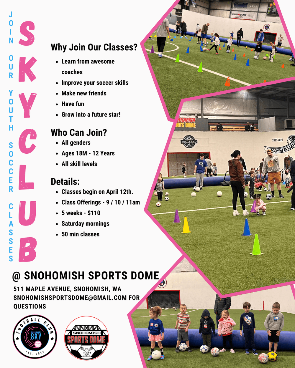 Kids' Programs — Snohomish Sports Dome