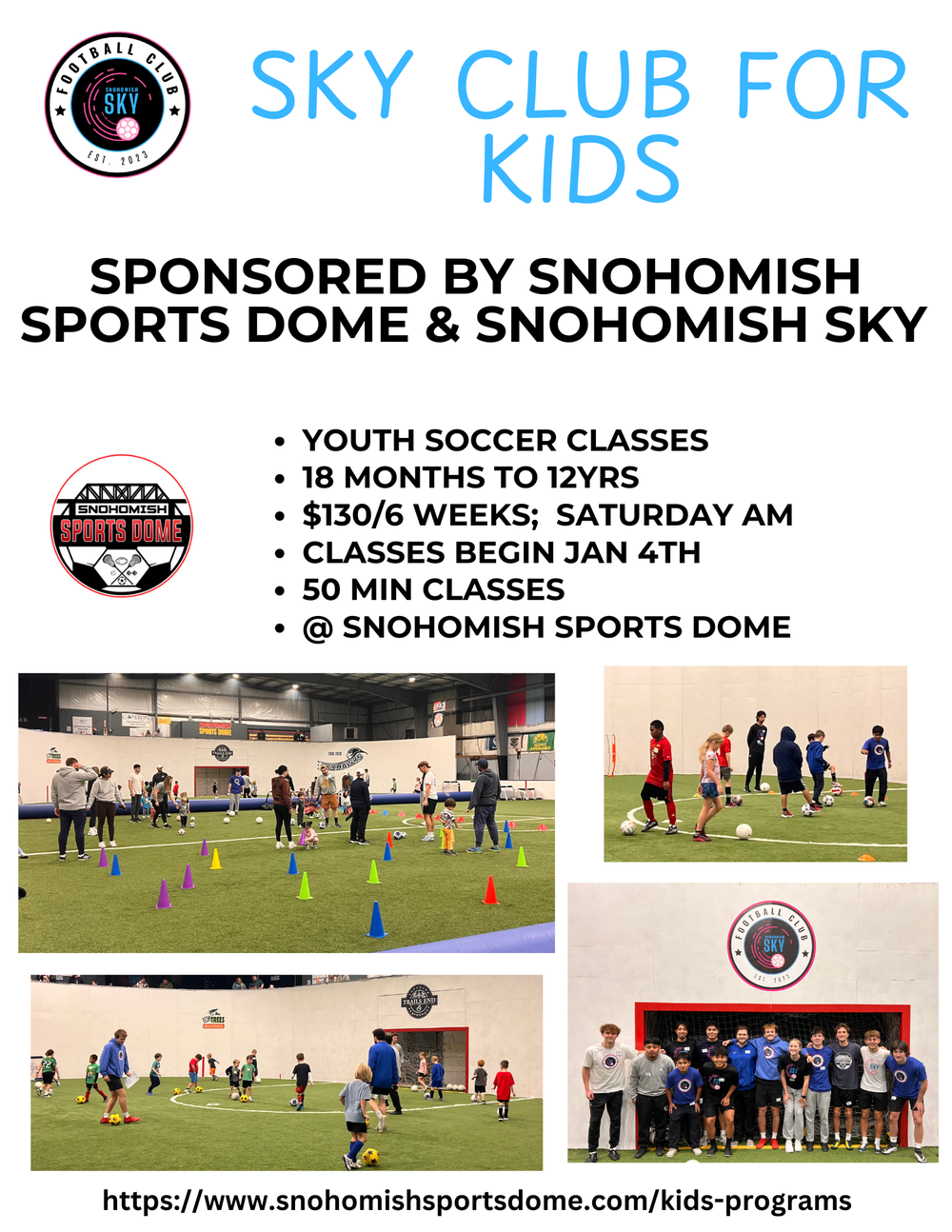 Kids' Programs — Snohomish Sports Dome