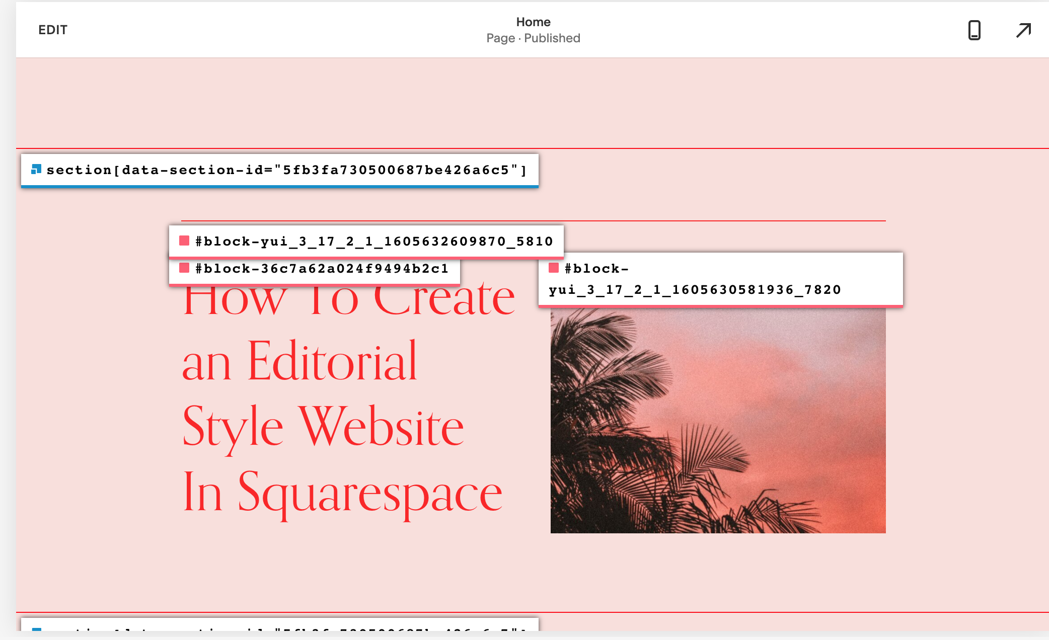 How To Add Section Borders To Create An Editorial-style Squarespace ...