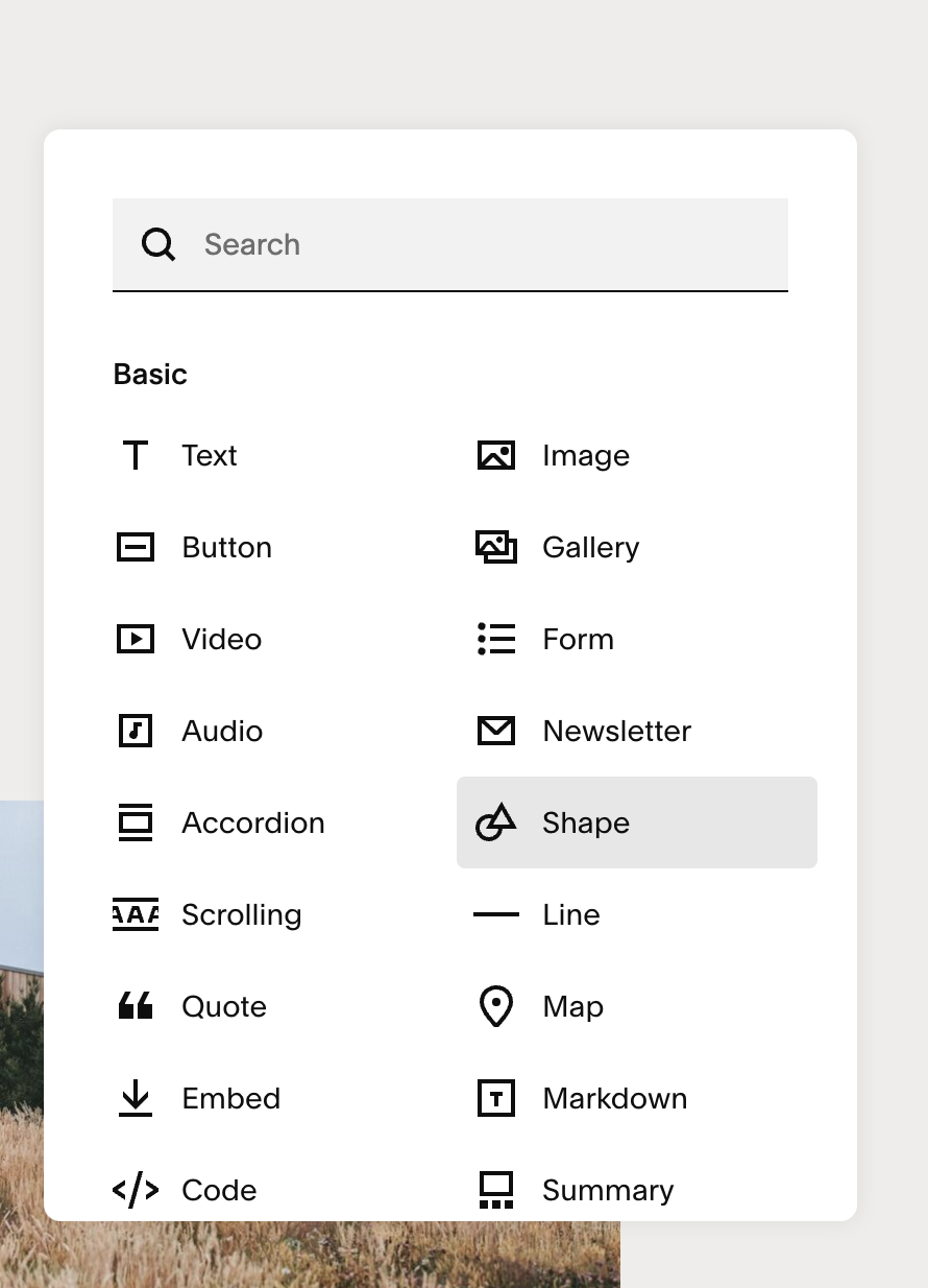 How to Add Shapes in Squarespace — Be Creative