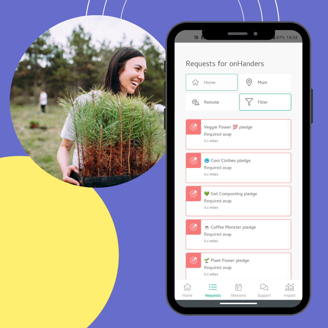 onHand - The Volunteer and Climate Impact Platform.