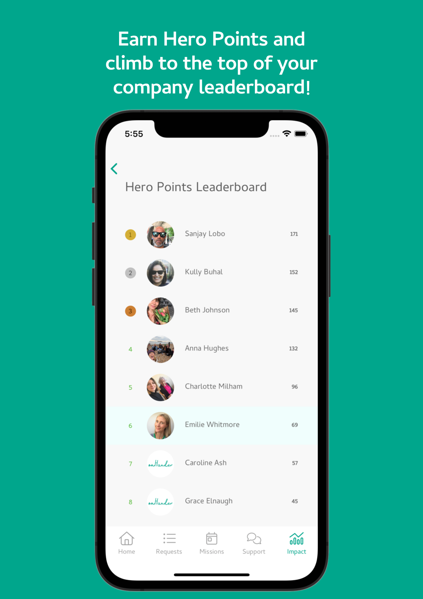 App — onHand - The Volunteer and Climate Impact Platform.