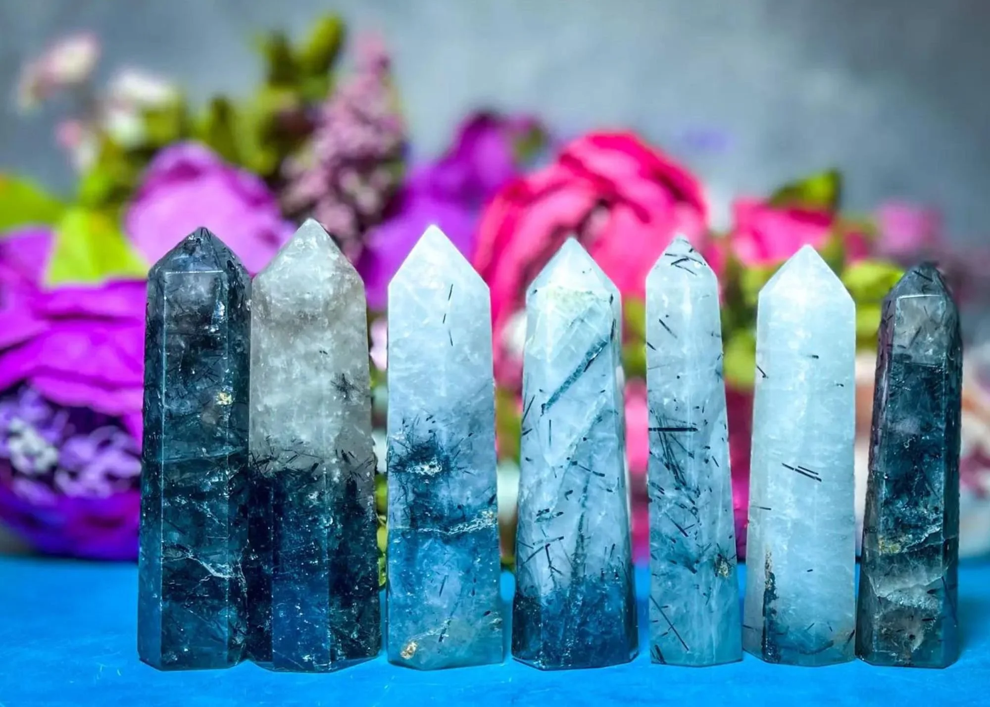 Transformation Crystal Roller Bottle | Amethyst, Clear Quartz, and Moss ...