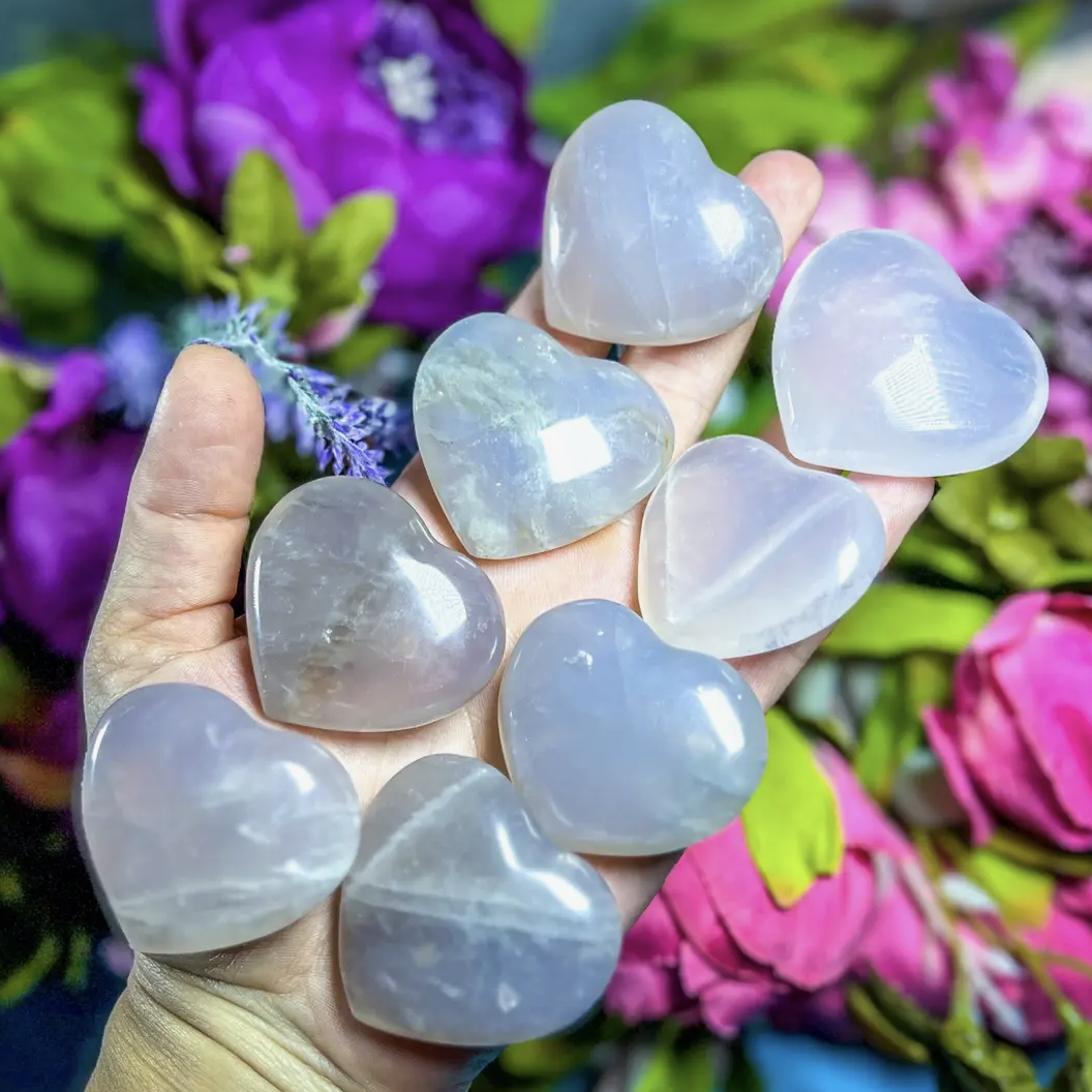 Rose Quartz Palm Stone | Attract Love — Ivy+Light