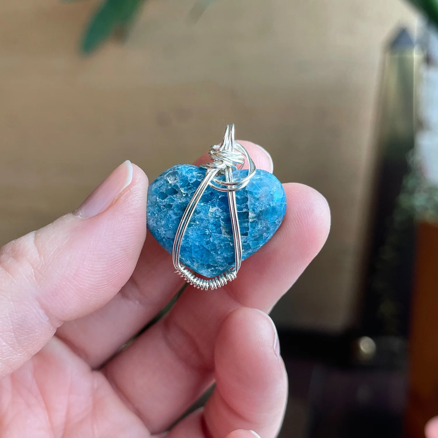 Thyroid Support Spiral Necklace | Throat Chakra Crystals — Ivy+Light