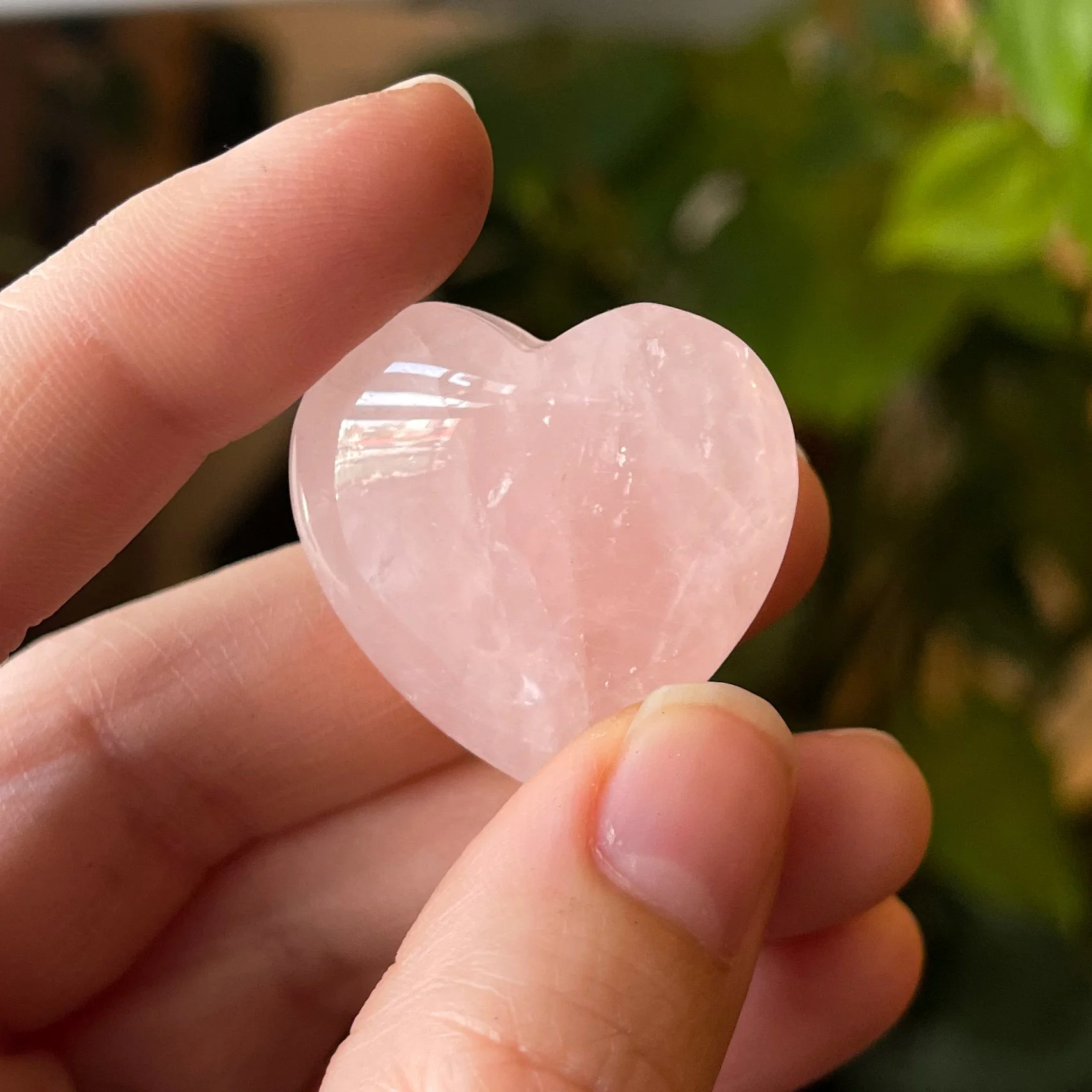 Rose Quartz Palm Stone | Attract Love — Ivy+Light