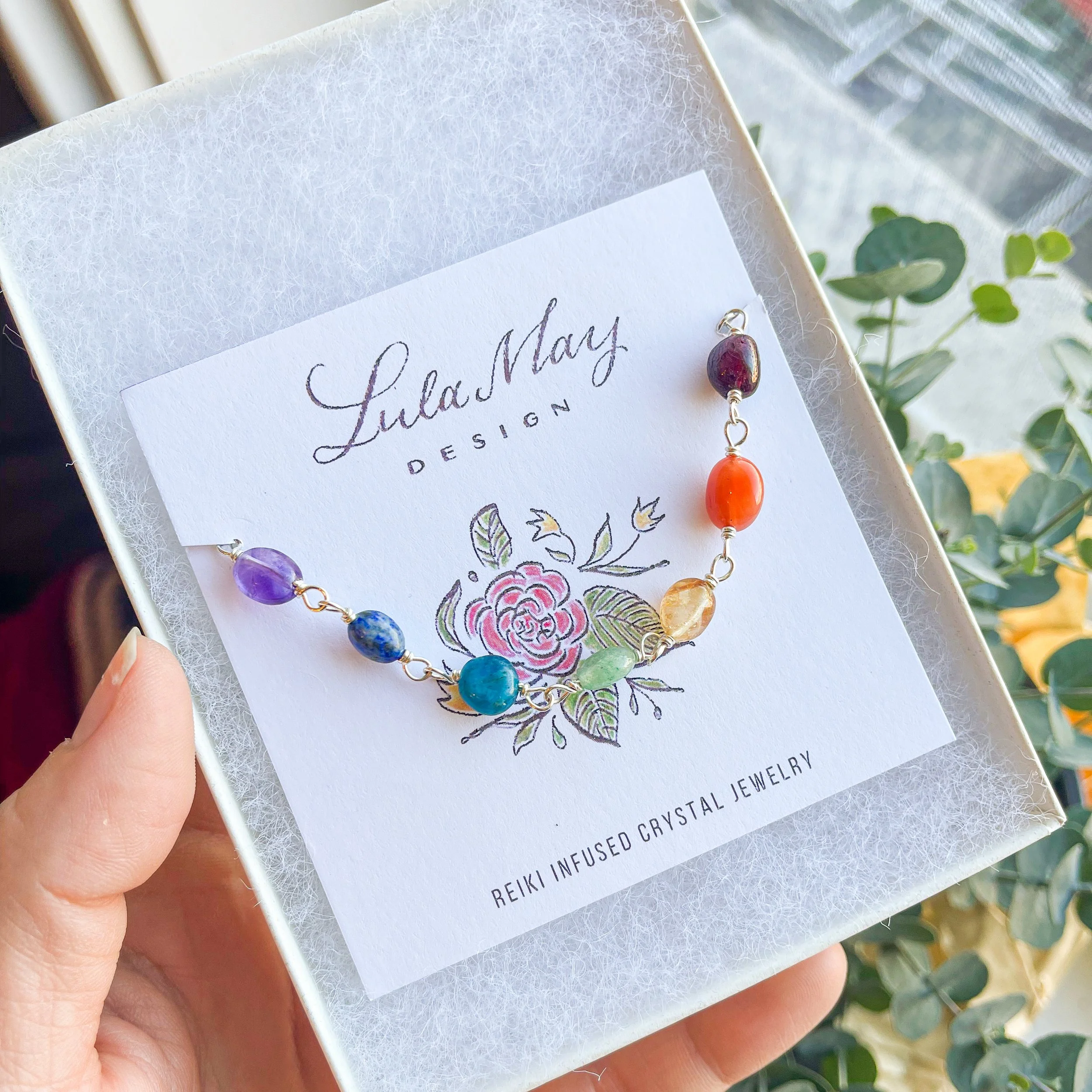 Chakra Crystal Nugget Bracelet — Ivy+Light