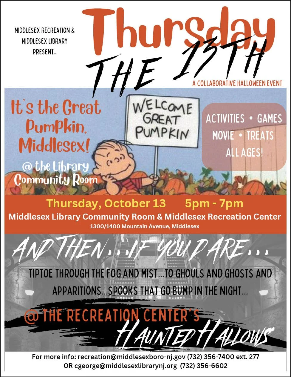 A Collaborative Halloween Event: "Thursday the 13TH!" — Middlesex Borough