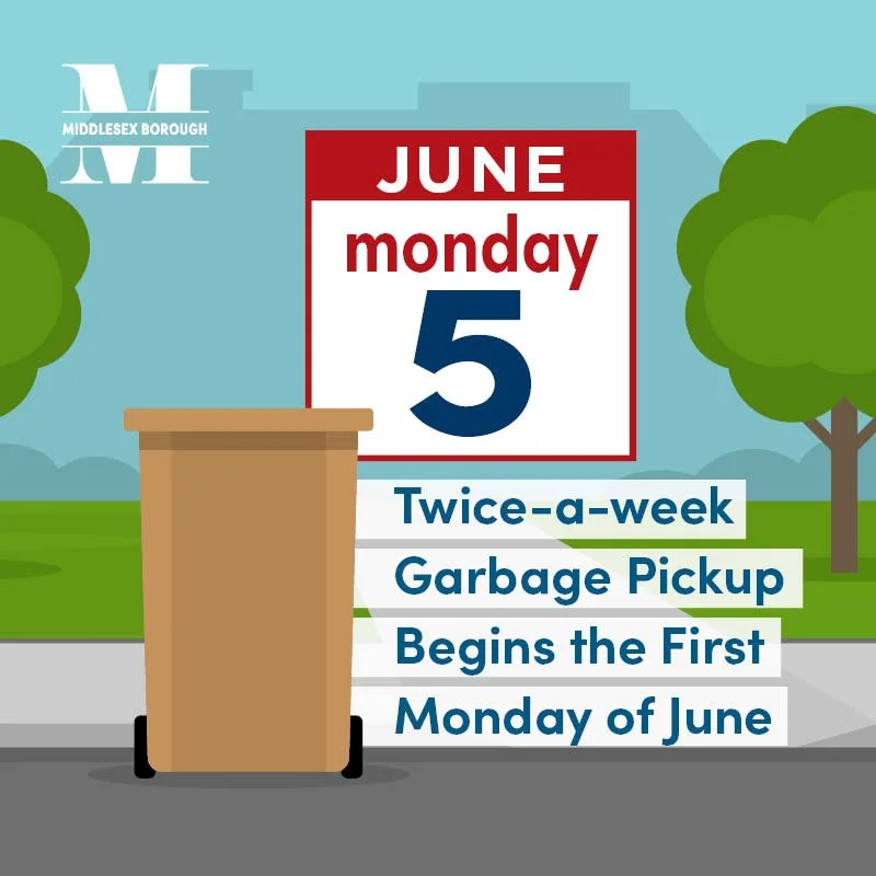 Twice-a-week Garbage Pickup Begins Monday 6/5 — Middlesex Borough